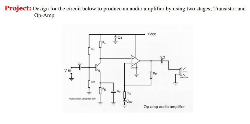 Audio amplifier design steps required