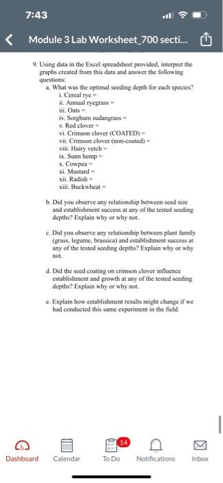 9. Using data in the Excel spreadsheet provided, | Chegg.com