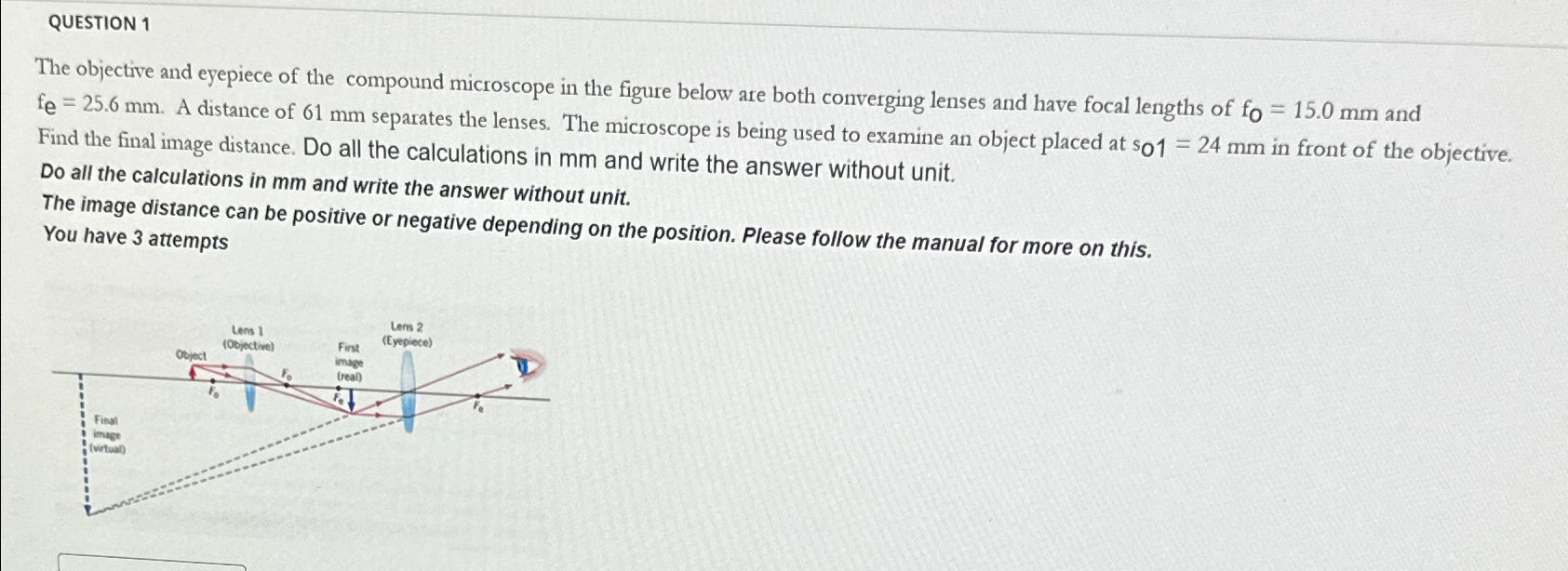 Solved The objective and eyepiece of the compound microscope | Chegg.com