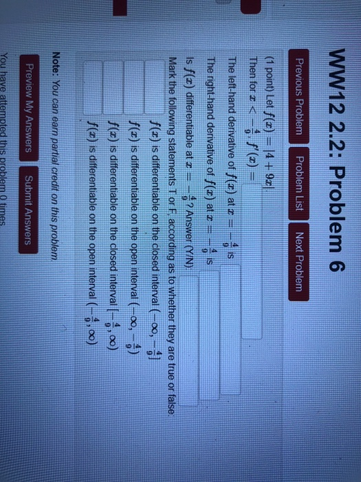 Solved WW12 2.2: Problem 6 Previous Problem Problem List | Chegg.com