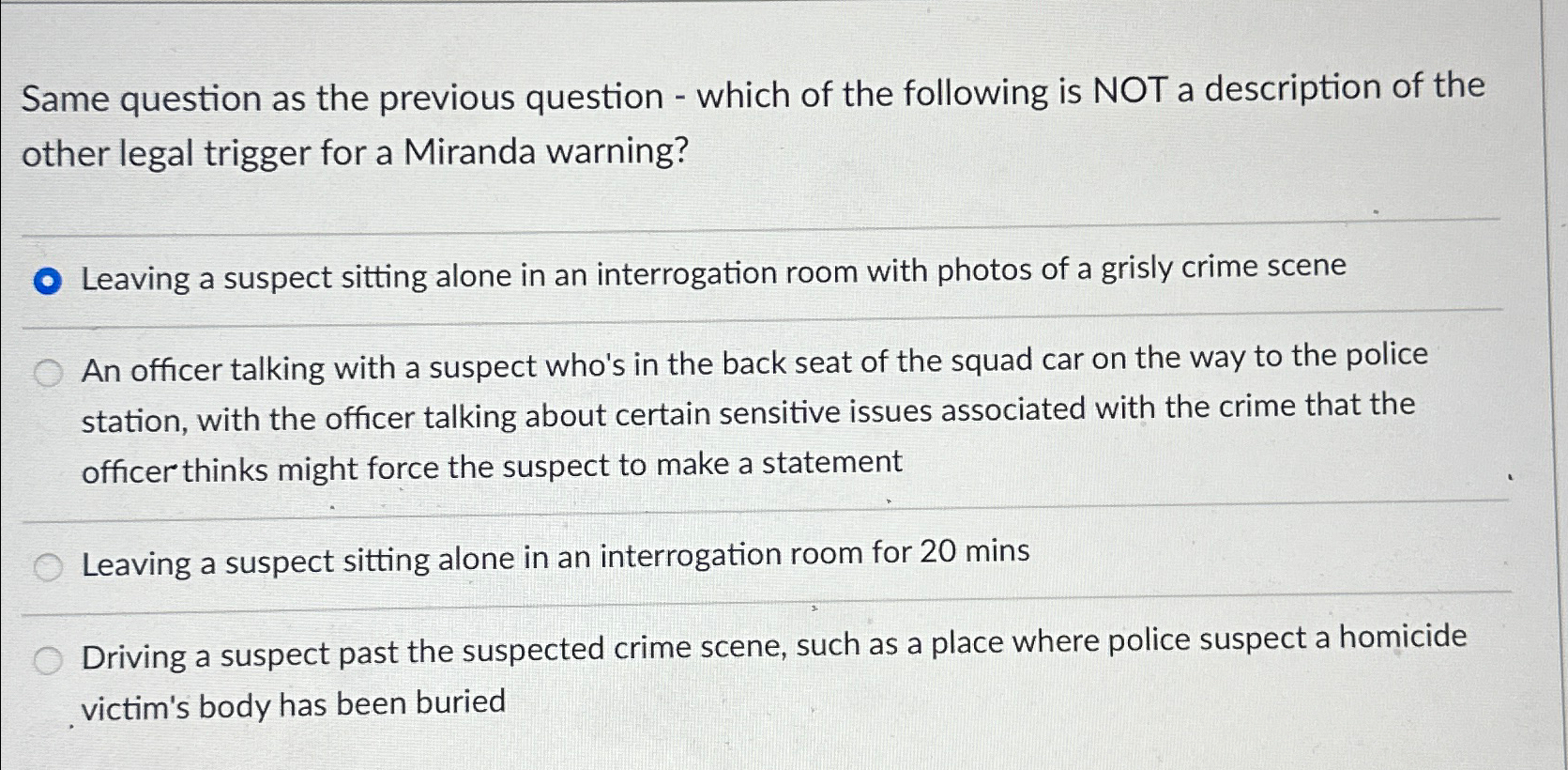 Solved Same question as the previous question - ﻿which of | Chegg.com