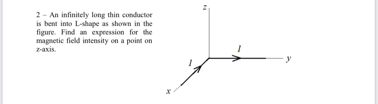 Solved 2 - ﻿An infinitely long thin conductor is bent into | Chegg.com