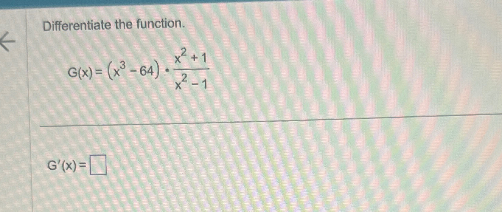 Solved Differentiate the | Chegg.com