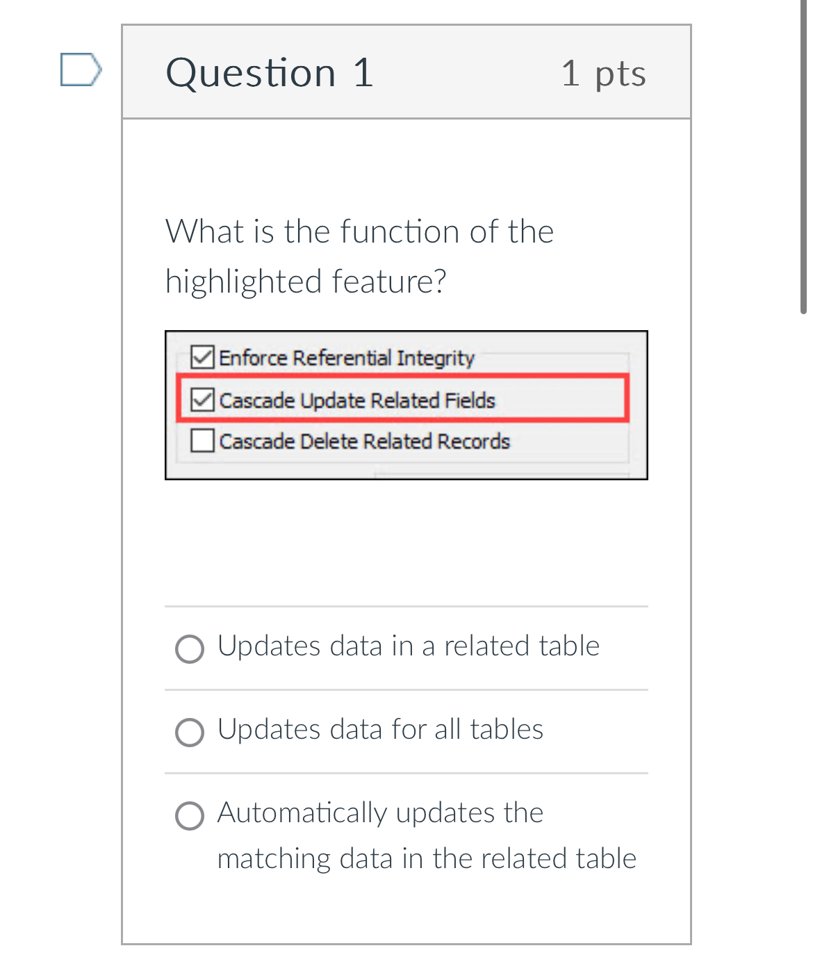 Solved Question 11 ﻿ptsWhat is the function of the | Chegg.com