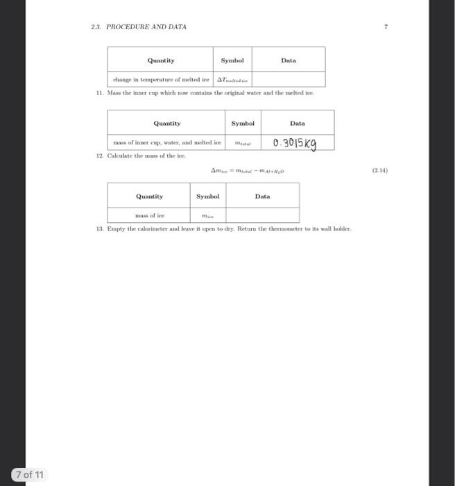 Solved IAB 2 SPECIFJC AND IATEN HFATS (PHYS ICO') bole. | Chegg.com