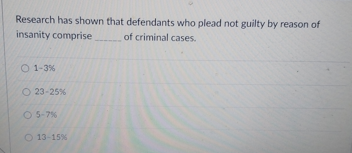 Solved Research has shown that defendants who plead not | Chegg.com