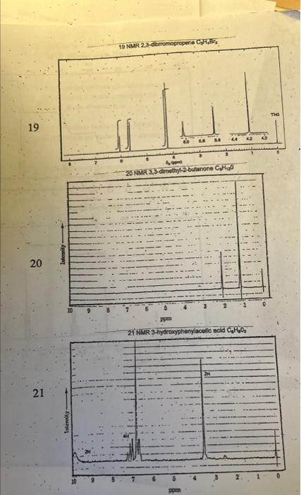 Draw a structure for each nmr spectra. identify each | Chegg.com