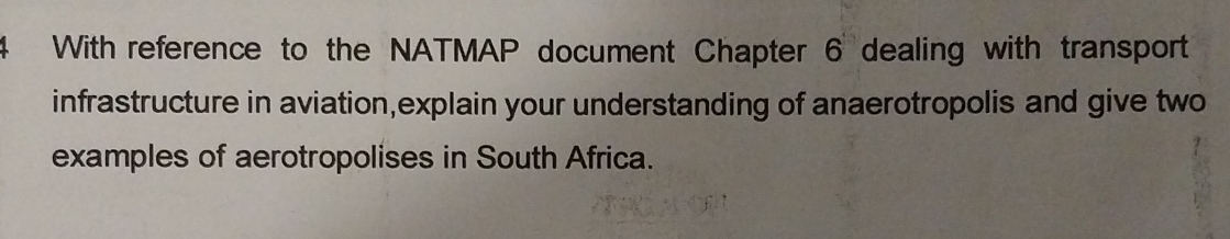 Solved With reference to the NATMAP document Chapter 6 | Chegg.com