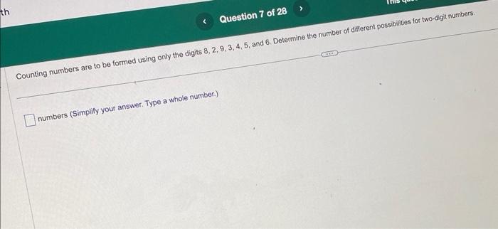 Solved numbers (Simplify your answer. Type a whole number.) | Chegg.com