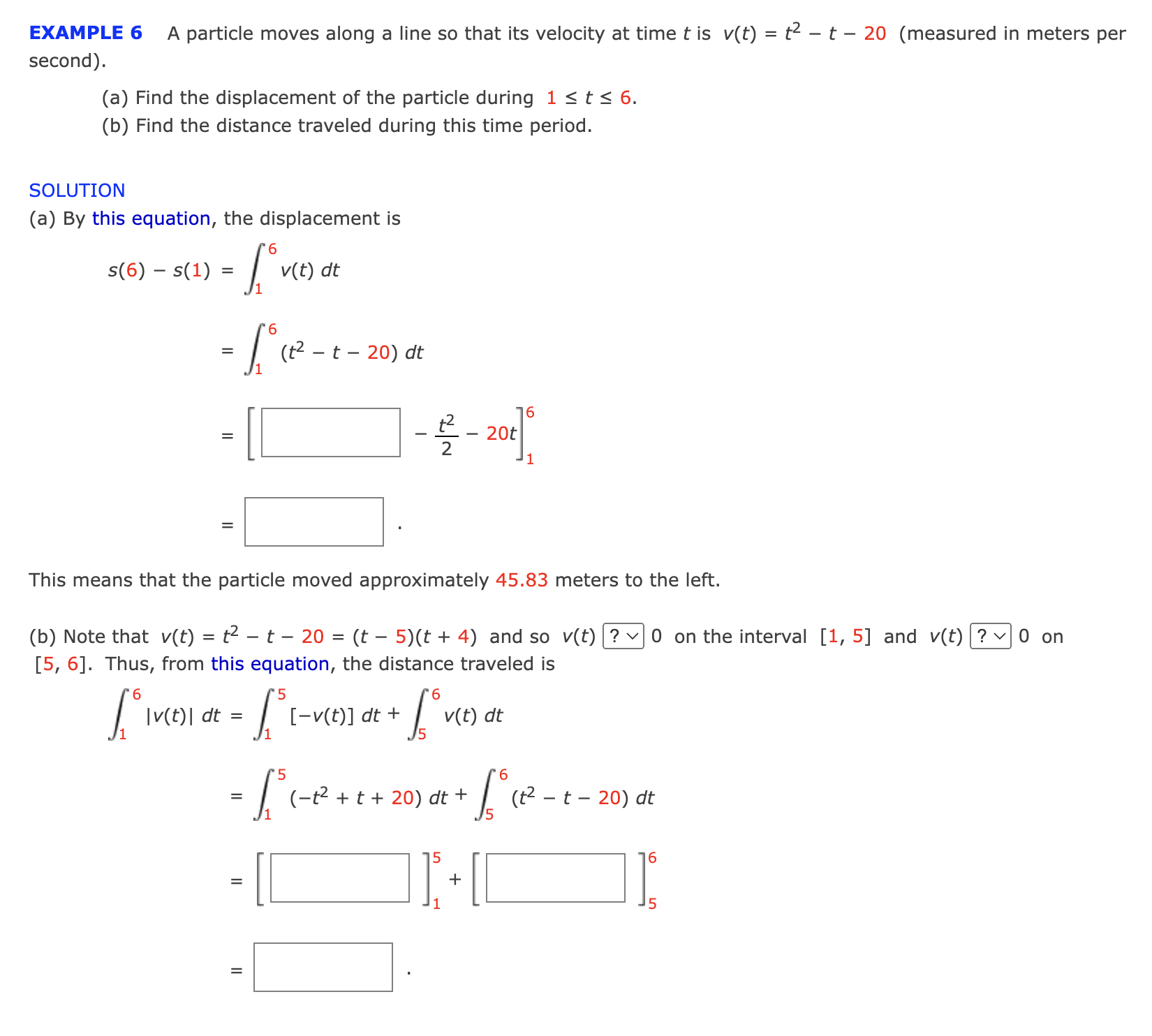 Solved EXAMPLE 6 ﻿A particle moves along a line so that its | Chegg.com