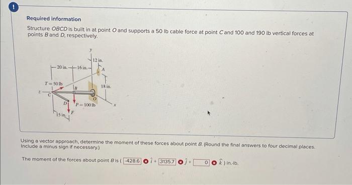 Solved Required information Structure OBCD is built in at | Chegg.com