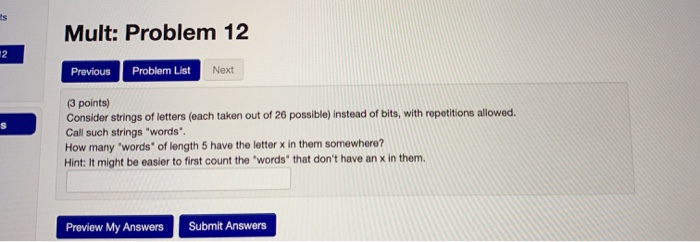 Solved Mult: Problem 12 Previous Problem List Next (3 | Chegg.com