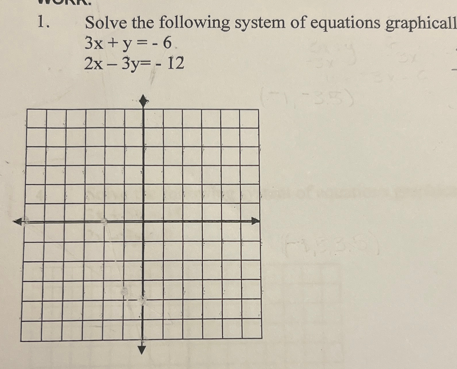 Solved Solve the following system of equations | Chegg.com