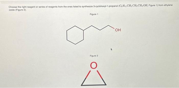 Solved Choose the right reagent or series of reagents from | Chegg.com
