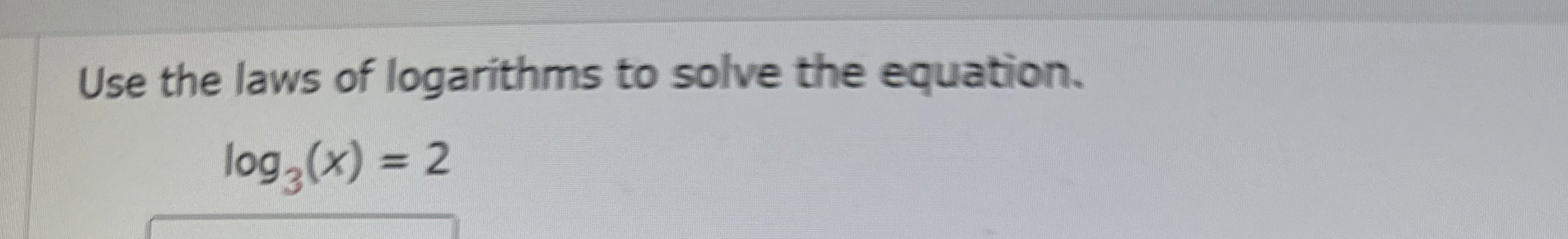 Solved Use the laws of logarithms to solve the | Chegg.com