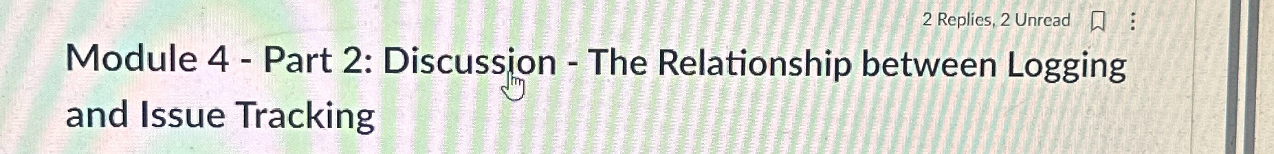 Solved Module 4 - ﻿Part 2: Discussion - ﻿The Relationship | Chegg.com