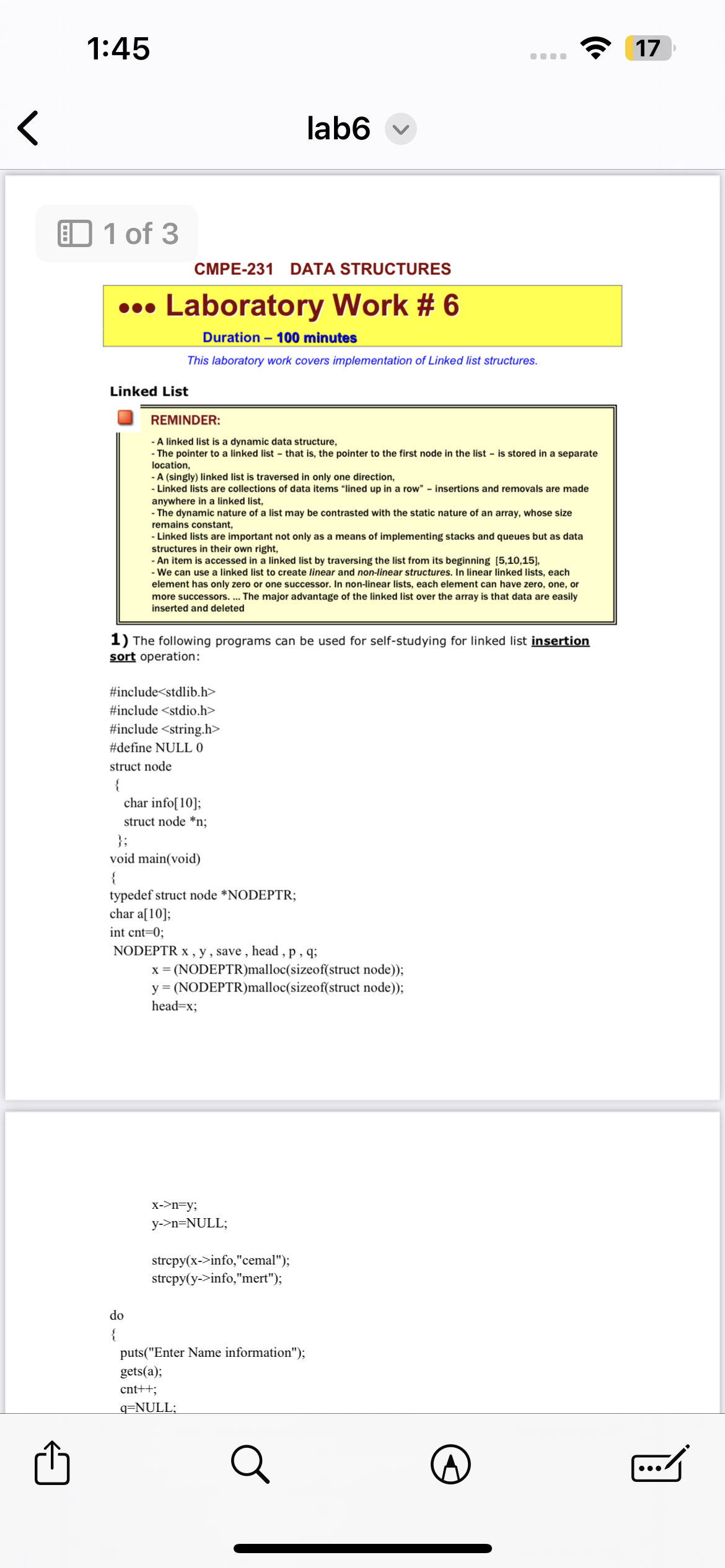 Solved 1:4517lab6CMPE-231 ﻿DATA STRUCTURES-. ﻿Laboratory | Chegg.com