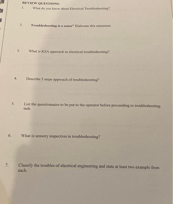 Solved 2. Troubleshooting is a sense" Elaborate this | Chegg.com