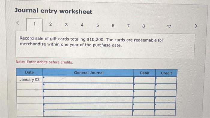 Solved Journal entry worksheet