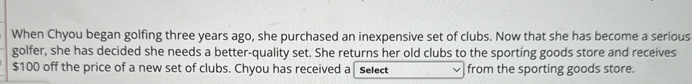 Solved When Chyou began golfing three years ago, she | Chegg.com