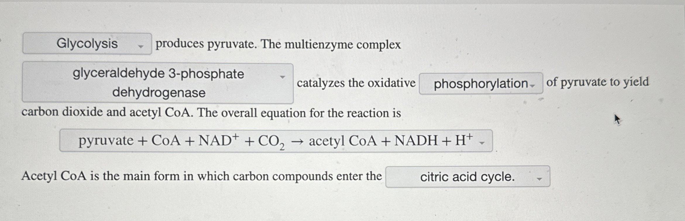 Solved produces pyruvate. The multienzyme | Chegg.com
