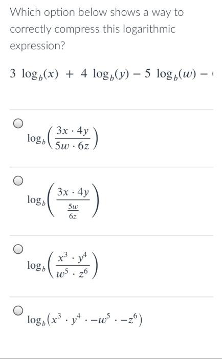 Solved Which option below shows a way to correctly compress | Chegg.com
