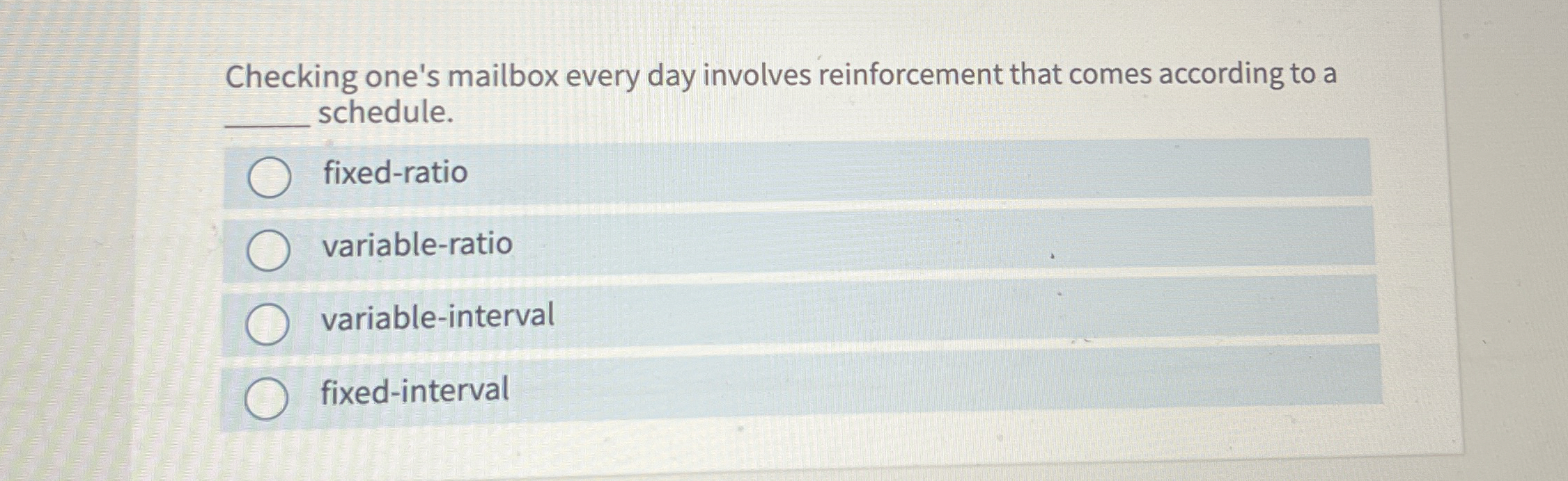 High Quality SOLUTION Checking one's mailbox every day involves | Chegg.com