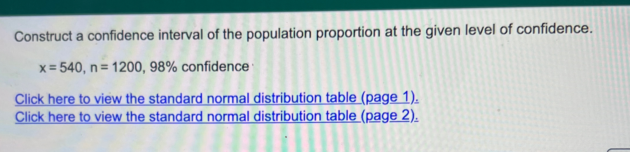 Solved Construct a confidence interval of the population | Chegg.com