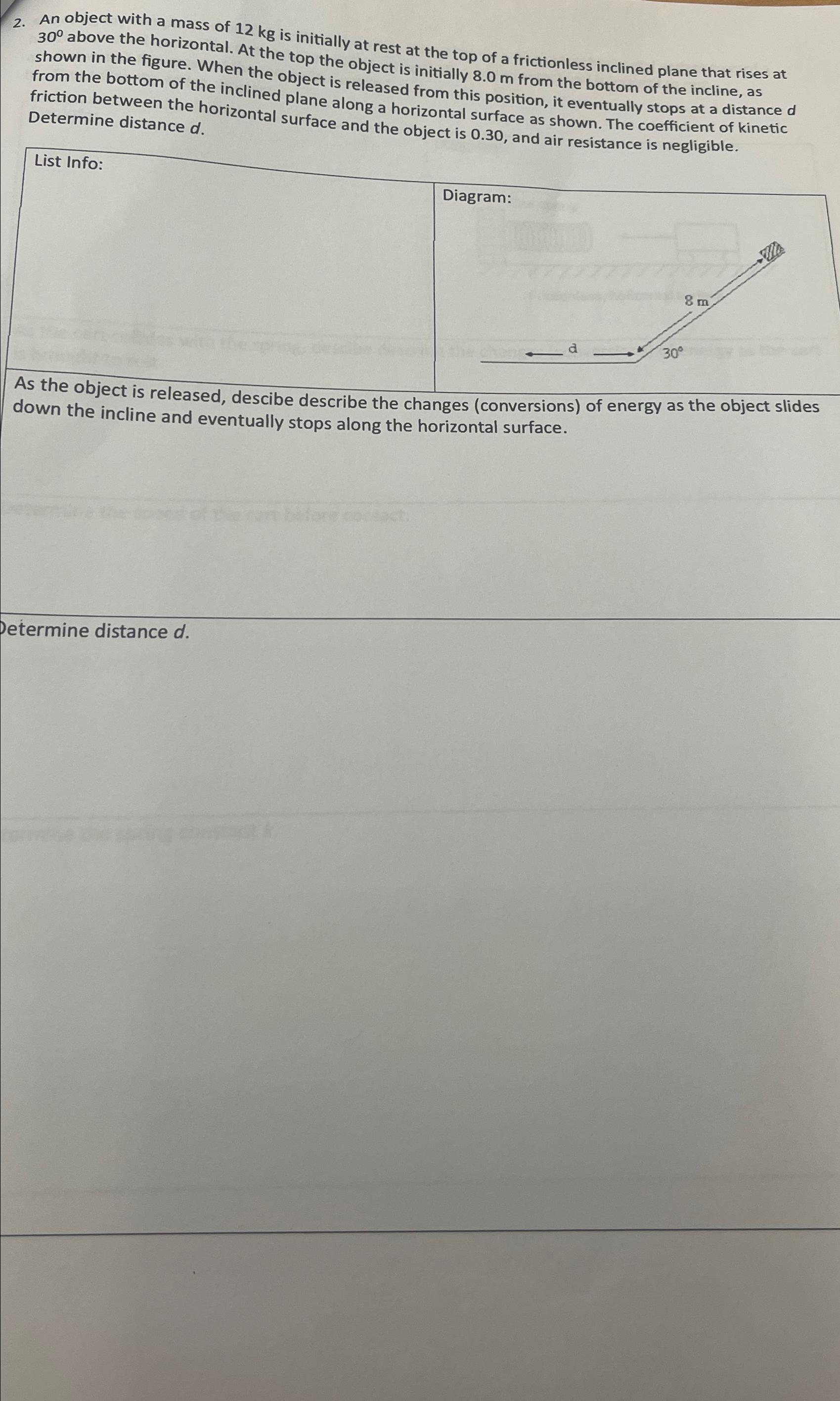 Solved An object with a mass of 12kg ﻿is initially at rest | Chegg.com