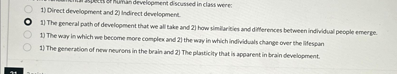 Solved Direct development and 2) ﻿Indirect development.The | Chegg.com