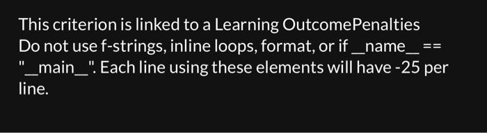 Solved This criterion is linked to a Learning | Chegg.com