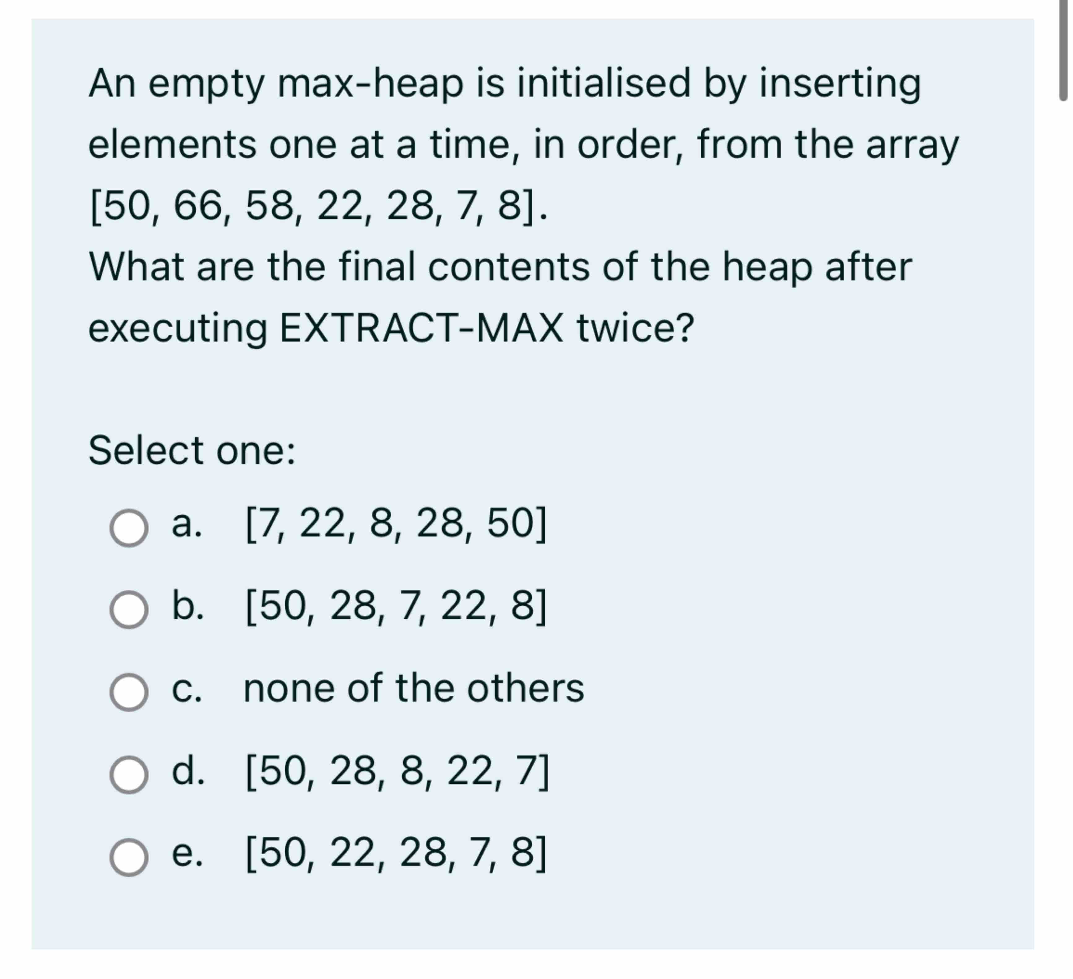 An Empty Max Heap Is Initialised By Insertingelements 