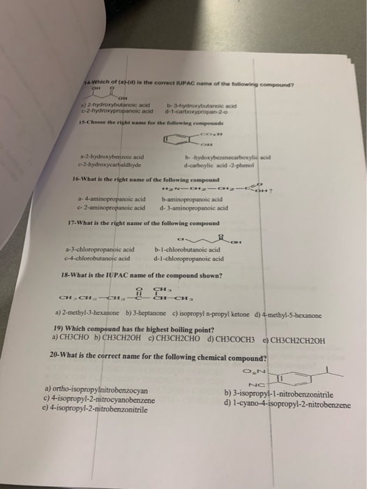 Solved Student Name-- Answer the following questions: 1-When | Chegg.com