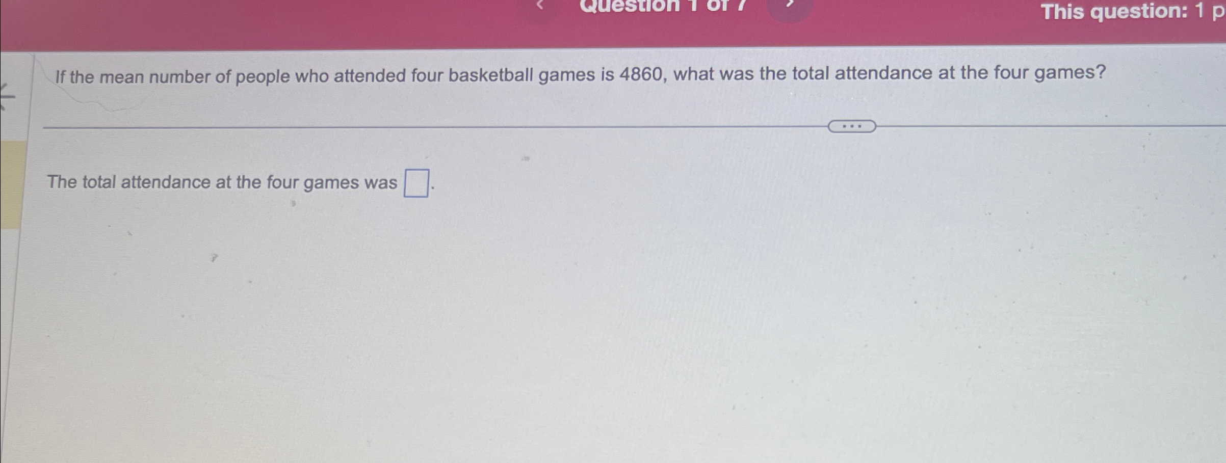 Solved If the mean number of people who attended four | Chegg.com