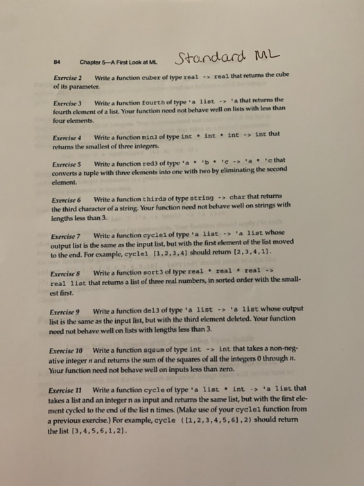 Solved 84 Chapter 5a First Look At Ml Standard Ml Exercise 2
