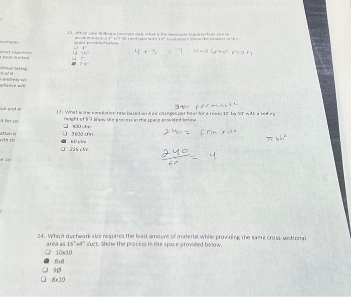 Solved 12. When care dralling a concrete sbat, what is that | Chegg.com