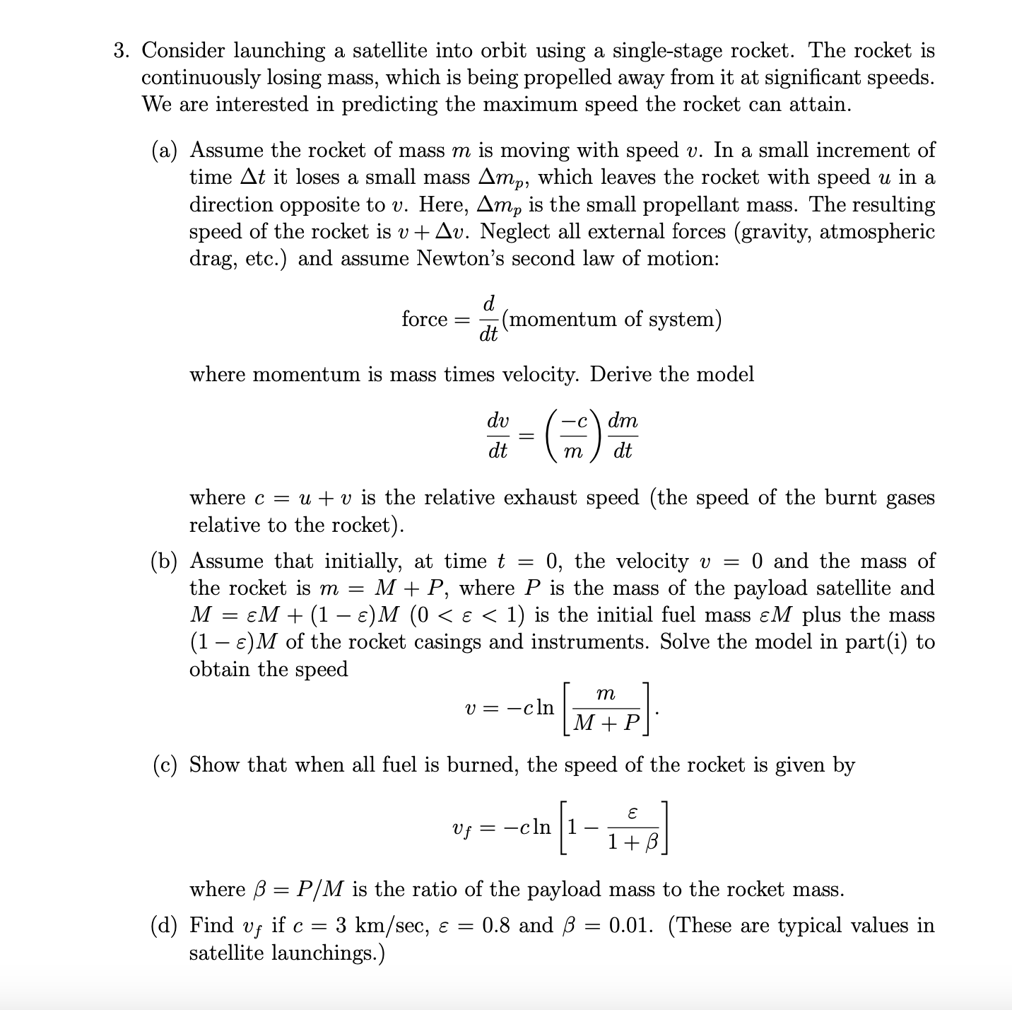 Solved Consider launching a satellite into orbit using a | Chegg.com