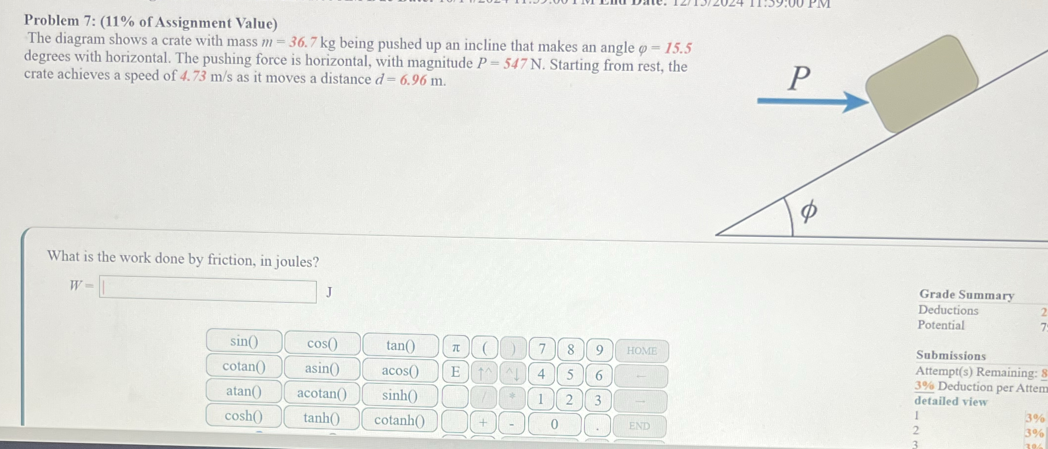 Solved Problem 7: ( 11% ﻿of Assignment Value)The diagram | Chegg.com