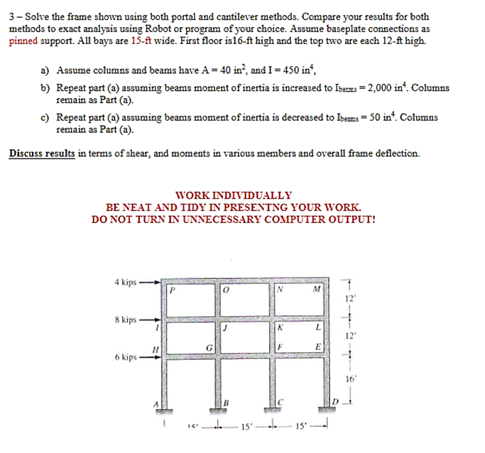 Solved solve this using cantilever method only. show all | Chegg.com