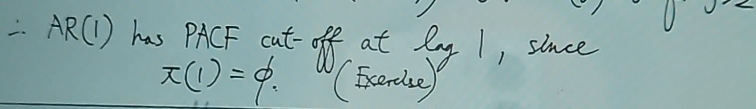 Solved pls prove this and also prove AR(p) has pacf cut off | Chegg.com
