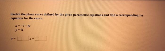 Solved Sketch the plane curve defined by the given | Chegg.com