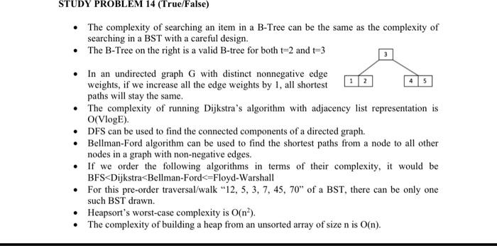 Solved - The complexity of searching an item in a B-Tree can | Chegg.com