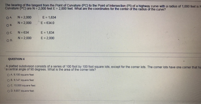 The bearing of the tangent from the Point of | Chegg.com
