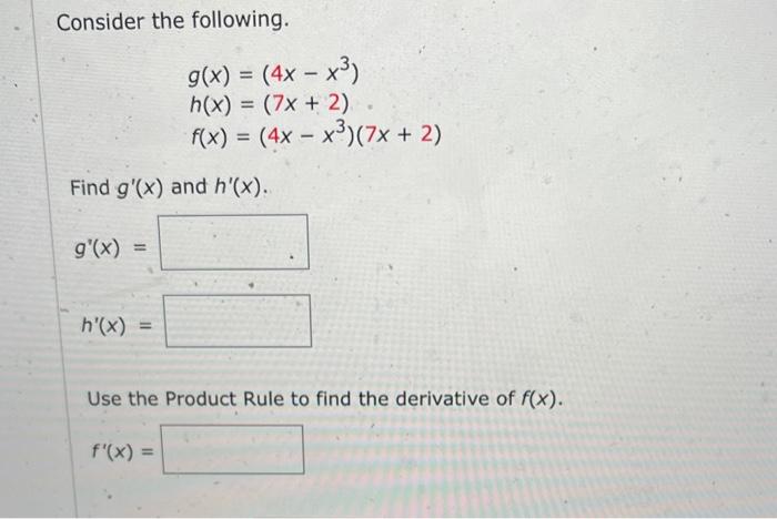 Solved Consider the following. | Chegg.com