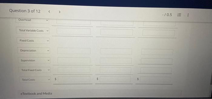 Solved estion 3 of 12 w Policies rent Attempt in | Chegg.com