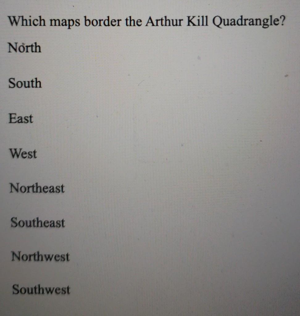Solved Next, you will be working with the "Arthur Kill” | Chegg.com