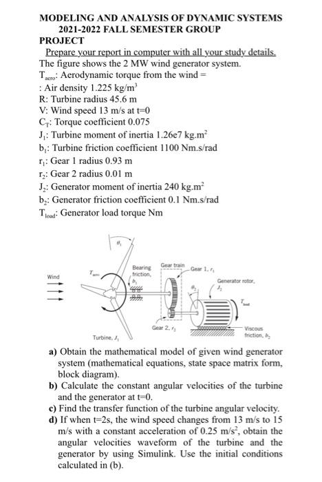Solved MODELING AND ANALYSIS OF DYNAMIC SYSTEMS 2021-2022 | Chegg.com