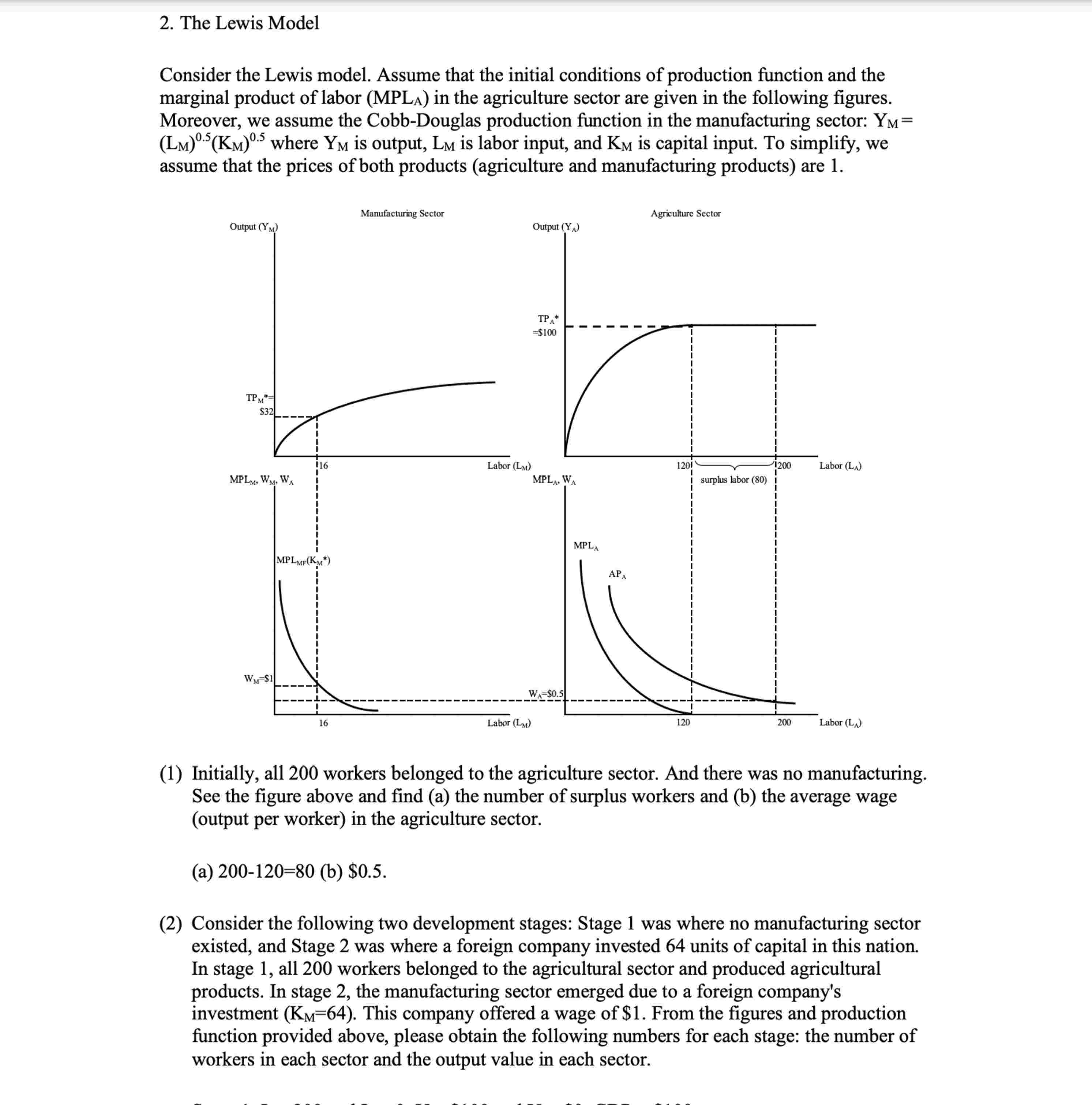 Solved 2. ﻿The Lewis ModelConsider the Lewis model. Assume | Chegg.com