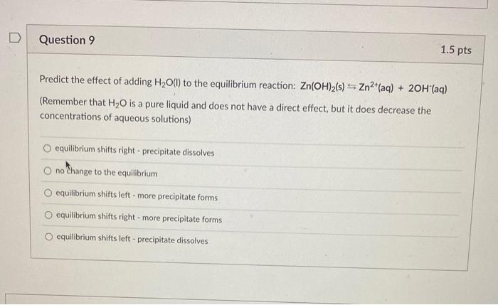 Solved Predict the effect of adding NaOH(aq) to the | Chegg.com