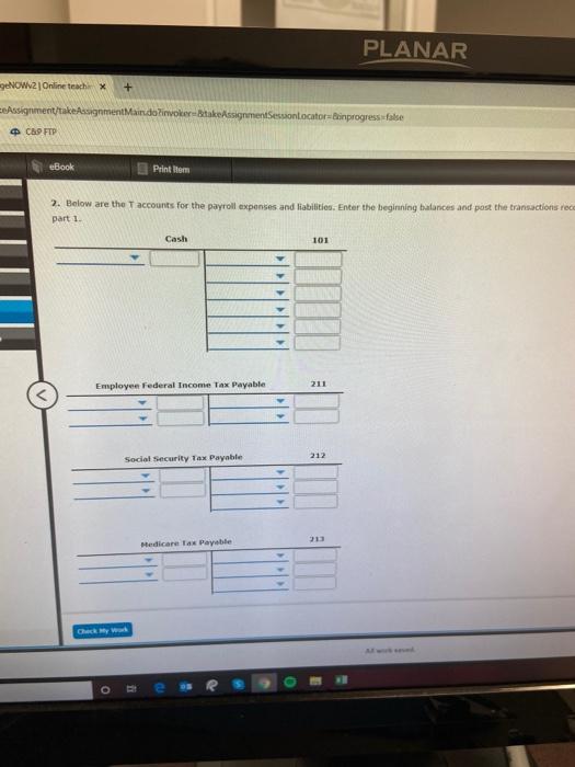 Journalizing And Posting Payroll Entries Cascade | Chegg.com